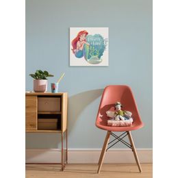 Leinwandbild Komar "Disney Ariel Curious & Kind", blau (farbe bild(er): blau), Disney, 1 Stk., Vlies, Bilder, Leinwandbild, 40 x 40 cm (Breite x H&ouml;he) - Kinderzimmer, Dekoration