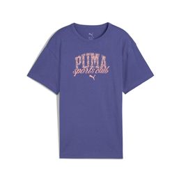 T-Shirt Puma "CLASS TEE II G", M&auml;dchen, Gr. 164, blau (blau crystal), Jersey, Obermaterial: 100% Baumwolle, bedruckt, relaxed fit normal, Rundhals, Shirts T-Shirt, f&uuml;r Jugendliche, Relaxed Fit, sportlicher Stil, Rundhalsausschnitt