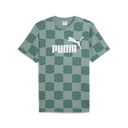T-Shirt Puma "UNITED AOP TEE", Herren, Gr. S, gr&uuml;n (gr&uuml;n moon), Jersey, Obermaterial: 100% Baumwolle, tarnfarben, regular fit normal, Rundhals, Shirts T-Shirt, sportlicher Stil, Allover-Print, Rundhalsausschnitt, Kurzarm-Design