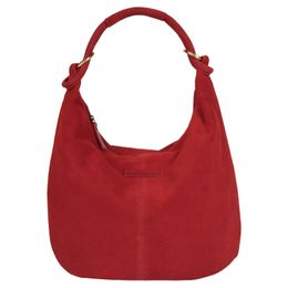 Shopper Bruno Banani, Damen, Gr. B/H/T: 43cm x 33cm x 4cm onesize, rot, Leder, unifarben, Taschen Shopper, echt Leder