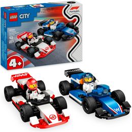 Konstruktionsspielsteine Lego "F1 Williams Racing und Haas F1 Rennautos (60464), Lego City", bunt, Spielbausteine, Kinder, Kunststoff, Konstruktionsspielsteine, Made in Europe