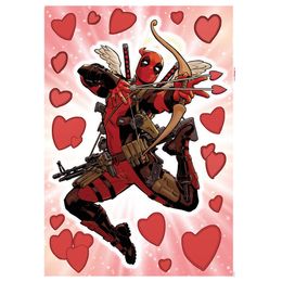 Wandtattoo Komar "Deadpool Lovepool - Gr&ouml;&szlig;e 50 x 70 cm", rot (rot, schwarz), B:50cm H:70cm, Folie, Wandtattoos, Wandtattoo, selbstklebend, Wandsticker, Kinderzimmer
