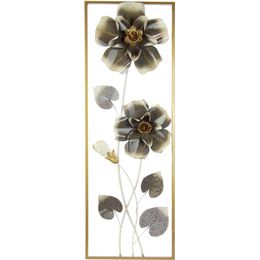 Wandbild I.GE.A. "Metallbild Blumen", beige (farbe bild(er): champagner), Metall, Bilder, Wandbild, Wanddeko, Metall, Wandskulptur