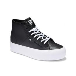 Sneaker DC Shoes "Manual Hi Wnt", Damen, Gr. 11(43), schwarz-wei&szlig; (schwarz, wei&szlig;), Obermaterial:Obermaterial: Synthetikmaterial / Futter: Textil / Au&szlig;ensohle: Gummi;, Schuhe Sneaker