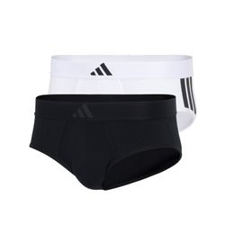 H&uuml;ftslip adidas Sportswear "Active Flex Cotton 3 Stripes", Herren, Gr. L, 011, schwarz, Obermaterial: 95% Baumwolle, 5% Elasthan, k&ouml;rpernah, Unterhosen H&uuml;ftslip, elastischer Logo-Bund, ohne Eingriff, sportliches Design