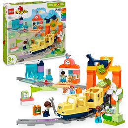 Konstruktionsspielsteine Lego "Gro&szlig;e interaktive Eisenbahn (10428), Lego DUPLO Town", bunt, Spielbausteine, Kinder, Kunststoff, Konstruktionsspielsteine, Made in Europe, Topseller