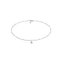 Choker Elli "Halskette Choker mit Anh&auml;nger Sonne 925 Sterling Silber" Gr. 36, silber, Halsketten, Damen, ohne Stein, Silber 925 (Sterlingsilber), Choker