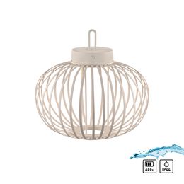JUST LIGHT Pendelleuchte "AKUBA", beige (greige), 1, &Oslash; 36cm, 1 Stk., Leuchten, Akkuleuchte, Pendelleuchte