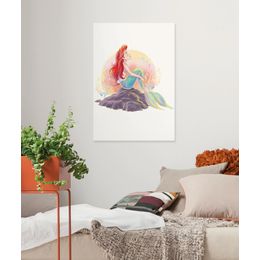 Leinwandbild Komar "Disney Ariel Sunrise", bunt (farbe bild(er): bunt), Disney, 1 Stk., Vlies, Bilder, Leinwandbild, 40 x 60 cm (Breite x H&ouml;he) - Kinderzimmer, Dekoration