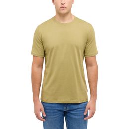 Kurzarmshirt Mustang "Herren Style Austin", Herren, Gr. L, khaki, Jersey, 100% Baumwolle, Rundhals, Shirts Kurzarmshirt