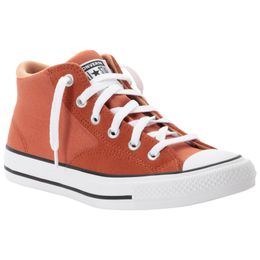 Sneaker Converse "CHUCK TAYLOR ALL STAR MALDEN STREET CANVAS & SUEDE", Herren, Gr. 39,5, rot terracotta, wei&szlig;, schwarz, Leder, Textil, Schuhe Sneaker