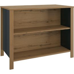 K&uuml;chenbuffet GAMI "EDEN", grau (eiche helvezia nachbildung, anthrazit), B:120cm H:93cm T:65cm, Holzwerkstoff, Schr&auml;nke, K&uuml;chenbuffet, Moderne und praktische K&uuml;cheninsel, ohne Elektroger&auml;te