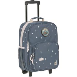L&auml;ssig Kinderkoffer L&Auml;SSIG "Happy Prints, Trolley, Midnight Blue", M&auml;dchen, Gr. B/H/T: 30cm x 46cm x 24cm 22 l, blau (midnightblau), Polyester, Koffer Kinderkoffer