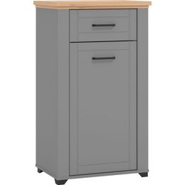 Schuhschrank Home Affaire "Valencia", grau (grau mat), B:60,5cm H:105cm T:41cm, Holzwerkstoff, MDF, Schr&auml;nke, Schuhschrank