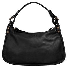Henkeltasche Samantha Look, Damen, Gr. B/H/T: 36cm x 22cm x 9cm onesize, schwarz, Leder, Taschen Henkeltasche, echt Leder, Made in Italy
