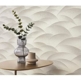 Vliestapete FASHION FOR WALLS "Sparkling Sea", grau (taupe), B:0,53m L:10,05m, Vlies, Tapeten, Vliestapete, Phthalate frei