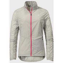 Sch&ouml;ffel Outdoorjacke SCH&Ouml;FFEL "Jacket Val Bavona L", Damen, Gr. 44, grau (9180, grau), Oberstoff : 92% Nylon 8% Elasthan Oberstoff Einsatz: 84% Nylon 16% Elasthan, regular fit, hoch geschlossener Ausschnitt, Jacken Outdoorjacke