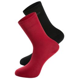 Businesssocken BOSS "2P RS Uni Logo CC W", Damen, Gr. 35-38, dunkelrot, Baumwolle, normal, Socken Businesssocken, mit BOSS Schriftzug