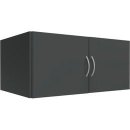 Kleiderschrank wimex "Multiraumkonzept Schrank Garderobe Aufsatzschrank", grau (grafit), B:80cm H:40cm T:40cm, Holzwerkstoff, Schr&auml;nke, Kleiderschrank, Schranksystem