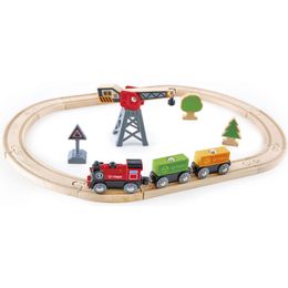 Spielzeug-Eisenbahn HAPE "Eisenbahn-Set Fracht", bunt, Spielzeugfahrzeuge, Kinder, Spielzeug-Eisenbahn