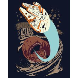 Bild Komar "Star Wars Classic Vector Asteroid Worm", bunt (farbe bild(er): bunt), B:40cm H:50cm, Holz, Papier, Bilder, Bild, Wandbild zur Dekoration im Kinderzimmer - ohne Rahmen