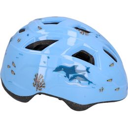 FISCHER BIKE Kinderfahrradhelm FISCHER FAHRRAD "Plus Dolphin XS/S", blau (babyblau, blau), Helme, Kinder, Kopfumfang: 48cm - 54cm, Kinderfahrradhelm
