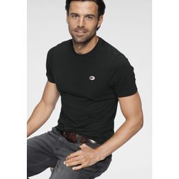 T-Shirt Kangaroos, Herren, Gr. XL (56/58), schwarz, Single Jersey, Obermaterial: 100% Baumwolle, unifarben, normal, Rundhals, Shirts T-Shirt, Kurzarm, unifarben, Rundhals, aus Baumwolle, aus Single Jersey, Topseller