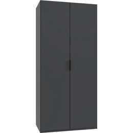 Kleiderschrank wimex "Oxford by fresh to go, in 3 Breiten, Made in Germany", grau (grafit), B:100cm H:216cm T:58cm, Holzwerkstoff, Schr&auml;nke, Kleiderschrank, mit hochwertigen Faltt&uuml;ren f&uuml;r den perfekten &Uuml;berblick