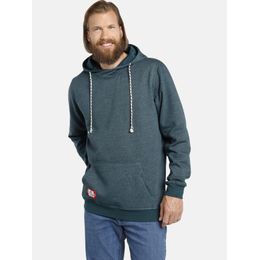Kapuzensweatshirt Jan Vanderstorm "Sweatshirt BLANKARD", Herren, Gr. XXL, blau (petrol melange), Obermaterial: 60% Baumwolle CO. 40% Polyester COOLMAX PES(Coolmax)., Sweatshirts Kapuzensweatshirt
