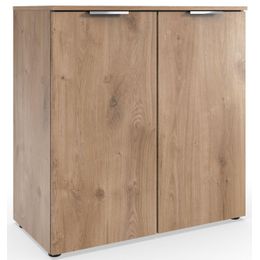 Kommode wimex "Level by fresh to go", braun (plankeneiche nachbildung), B:81cm H:84cm T:41cm, Holzwerkstoff, Sideboards, Kommode, 2-t&uuml;rig mit soft-close Funktion, 81cm breit, 84cm hoch