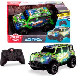 RC-Auto DICKIE TOYS "RC Glow Rally Truck", bunt, Fernlenkfahrzeuge, Kinder, Kunststoff, RC-Auto, mit Licht und Gummireifen