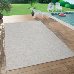 Teppich Paco Home "Sonset", grau (taupe), B:120cm H:4mm L:160cm, Polypropylen (PP), Teppiche, Teppich, Flachgewebe, meliert, In- und Outdoor geeignet, Wohnzimmer