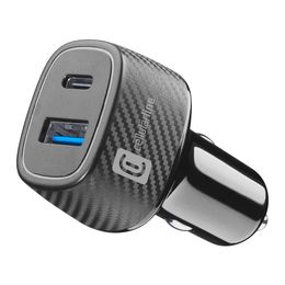 cellularline USB-Ladeger&auml;t "USB Car Charger Multipower Ultra 30W", schwarz, B:9cm H:3,5cm T:17,5cm, Ladeger&auml;te, Ladeger&auml;t Lader f&uuml;r Samsung Galaxy, Apple iPhone, Google Pixel, USB-Ladeger&auml;t