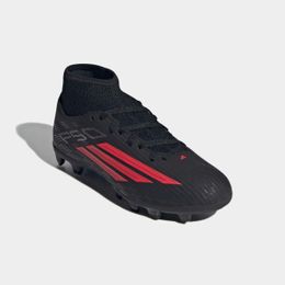 Fu&szlig;ballschuh adidas Performance "F50 CLUB MID FIRM GROUND/MULTI GROUND KIDS", Kinder, Gr. 30, core schwarz, lucid rot, core schwarz, Synthetik, Textil, Schuhe Fu&szlig;ballschuh, f&uuml;r viele verschiedene B&ouml;den geeignet, f&uuml;r Kinder & Jugendliche