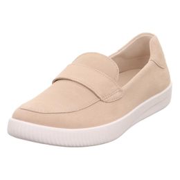 Slipper Legero "SILENCE", Damen, Gr. 37, tasso (beige), Veloursleder, unifarben, Schuhe Slipper, Freizeitschuh, Slip-On Sneaker mit bequemem Wechselfu&szlig;bett