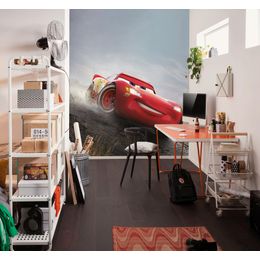 Kindertapete Komar "Disney and Pixar Cars Shine", rot, B:200m H:250m, Vlies, Tapeten, Kindertapete