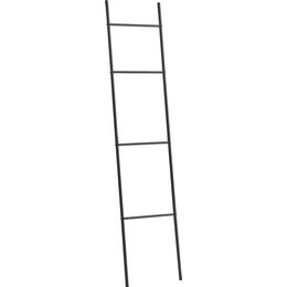 Dekoleiter zeller PRESENT, schwarz, B:38cm H:176cm T:2cm, Metall, Dekofiguren, Dekoleiter, Handtuchhalter