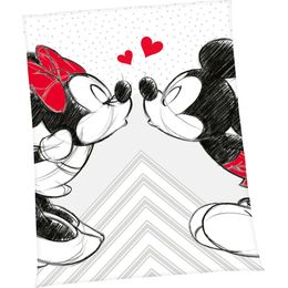 Wohndecke Disney "Disney&acute;s Mickey und Minnie Mouse", grau, B:150cm L:200cm, Polyester, Wohndecken, Wohndecke, mit liebevollem Motiv, Kuscheldecke