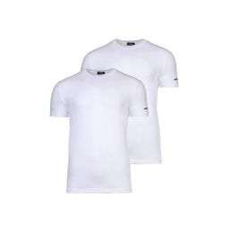 T-Shirt Dsquared2 "T-Shirt TWIN PACK T-SHIRT 2er Pack", Damen, Gr. M, wei&szlig;, Obermaterial: 94% Baumwolle CO. 6% Elasthan EL., Shirts T-Shirt