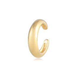 Ohrklemme Elli "Ohrringe Earcuff Single Markant Basic Look 925 Silber" Gr. 14, gold, Ohrringe, Damen, ohne Stein, Silber 925 (Sterlingsilber), Ohrklemme
