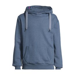 Kapuzenpullover SALZHAUT "Hoodie HEFF", Herren, Gr. XXL, blau (jeans blau), Obermaterial: 55% Baumwolle CO. 45% Polyester PES., Pullover Kapuzenpullover