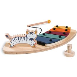 Spielzeug-Musikinstrument hauck "Play Music Zebra f&uuml;r hauck Spielbrett Play Tray", bunt, Spielzeug-Musikinstrumente, KinderB:37cm H:9cm T:15cm, Holz, Kunststoff, Spielzeug-Musikinstrument, B:37cm H:9cm T:15cm