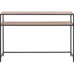 Konsolentisch ACTONA GROUP, braun (matt wildeiche, matt schwarz, matt wildeiche), B:120cm H:79cm T:35cm, Tische, Konsolentisch, Metallgestell und 1 Einlegeboden, Breite 120 cm, in weiteren Varianten