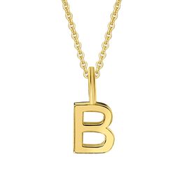 Kettenanh&auml;nger ONE ELEMENT "Buchstabe B Buchstaben Anh&auml;nger aus 333 Gelbgold", gold, Schmuckanh&auml;nger, Damen, Gelbgold 333, Kettenanh&auml;nger