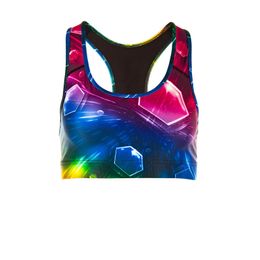 Sport-Bustier WINSHAPE "SB101-Cosmic", Damen, Gr. S, bunt (cosmic), 80% Polyester, 20% Elasthan, BHs Sport-Bustier