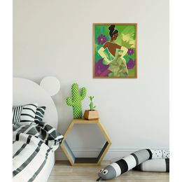Wandbild Komar "Disney Princess Tiana in Green", gr&uuml;n (farbe bild(er): gr&uuml;n), Disney, 1 Stk., Vlies, Bilder, Wandbild, 40 x 50 cm (Breite x H&ouml;he) - Kinderzimmer, Dekoration