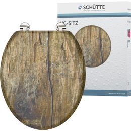 Sch&uuml;tte WC-Sitz SCH&Uuml;TTE "Solid Wood", braun (holzfarben), B:370cm L:435cm, MDF - Mitteldichte Holzfaserplatte, WC-Sitze, WC-Sitz, MDF-Holzkern