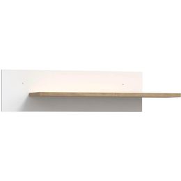 Wandregal FORTE "Wandboard", wei&szlig; (artisan eiche, wei&szlig;), B:101cm H:23,6cm T:21,9cm, Holzwerkstoff, Regale, Wandregal, vielseitig einsetzbar, einfache Montage