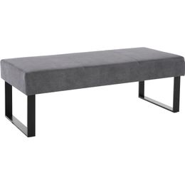 Sitzbank OTTO HOME "Oliver", grau (grau, grau), B:140cm H:50cm T:62cm, Polyester, Sitzb&auml;nke, Sitzbank