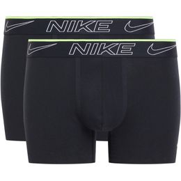 Boxershorts NIKE UNDERWEAR "Nike Trunk 2PK", Herren, Gr. XL (52), 2 Stk., schwarz (schwarz, schwarz), Obermaterial: 95% Baumwolle, 5% Elasthan, unifarben, Unterhosen Boxershorts